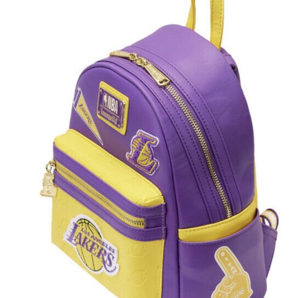 Loungefly | Bags | Nba Los Angeles Lakers Patch Icons Mini Backpack ...
